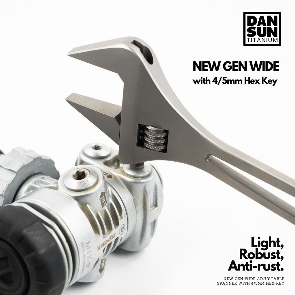 DAN SUN HEX WIDE 6" Titanium Adjustable Spanner – Deep Dive Dubai